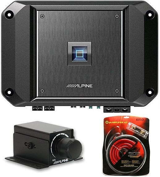 Alpine R2-A60F 4CH 600W Amplifier & RUX-KNOB.2 Remote Bass | Reverb