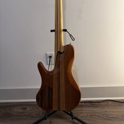 Camazon Explorer 2022 - Poplar Burl Headless 5 String Bass | Reverb