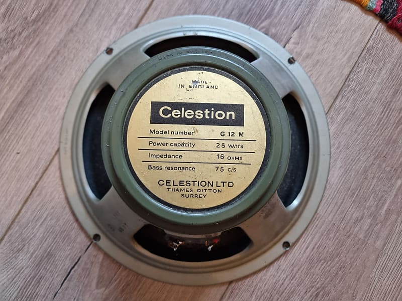 Celestion Greenback G12M 75hz 1969 | Reverb
