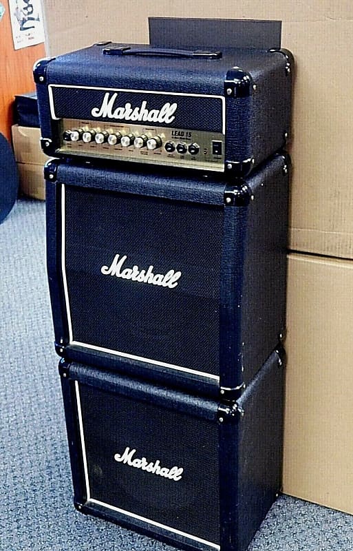 1999 Marshall Lead 15 Full Mini Stack! G15MS Amp Head And 2 | Reverb