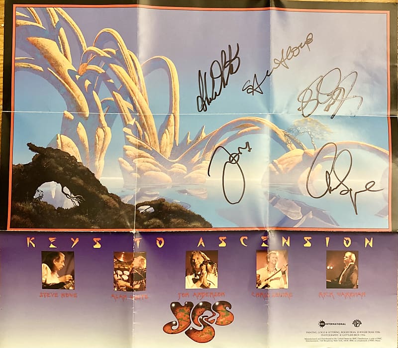 Rock Band YES Autographed "Keys to Ascension" CD Insert | Reverb