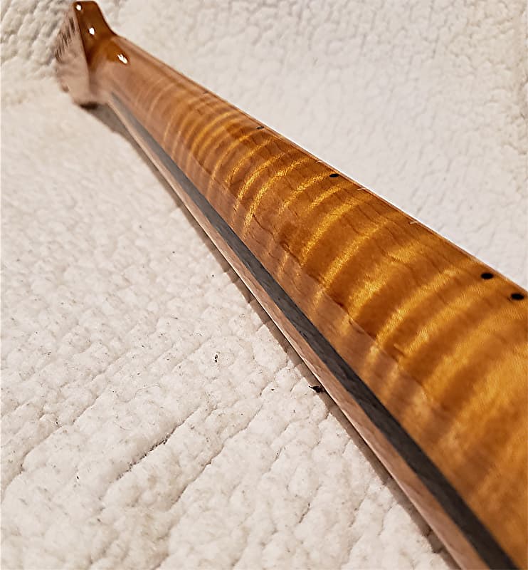 USA made Roasted ,5A flame maple neck,Made for a Tele body # | Reverb