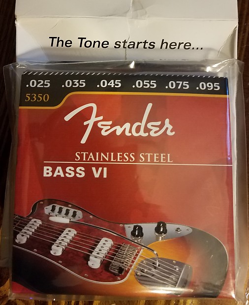 Rare Fender 5350 Bass VI Stainless 6-string Bass Strings 2006 | Reverb