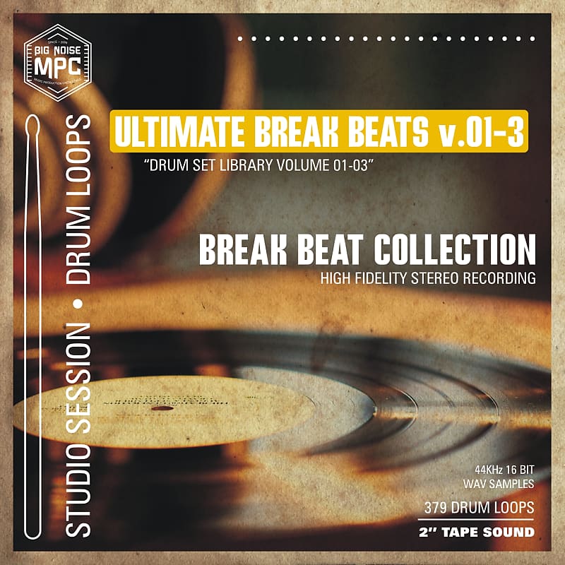 379 Funky Drum Loops “Ultimate Break Beats” v.01-03 | USB | Reverb