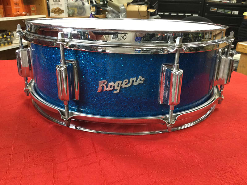 Rogers Tower 5X14” Snare Drum Vintage 1960’s Blue Sparkle | Reverb