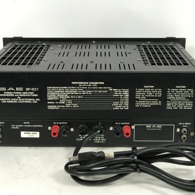 SAE 2401 Stereo Power Amplifier | Reverb
