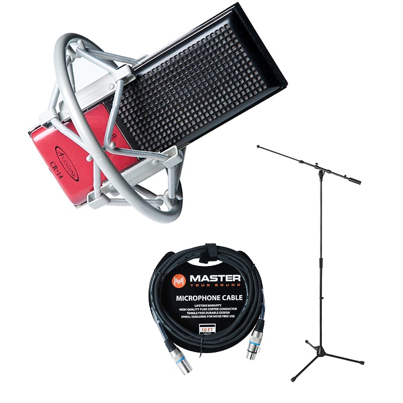 Mint Avantone CR14 Ribbon Microphone w/ Shock Mount, Aluminum | Reverb