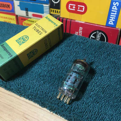 2 nos philips e188cc gold pin audio tubes, warm tone dutch | Reverb