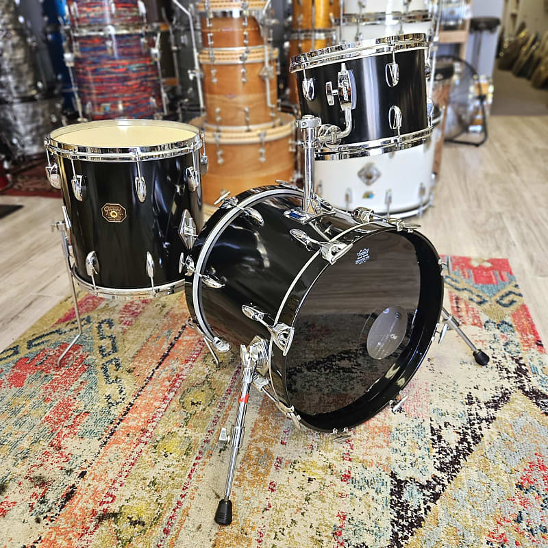 Gretsch 6-ply Black Refinished Bop Kit 18-14-12" Stop Sign | Reverb