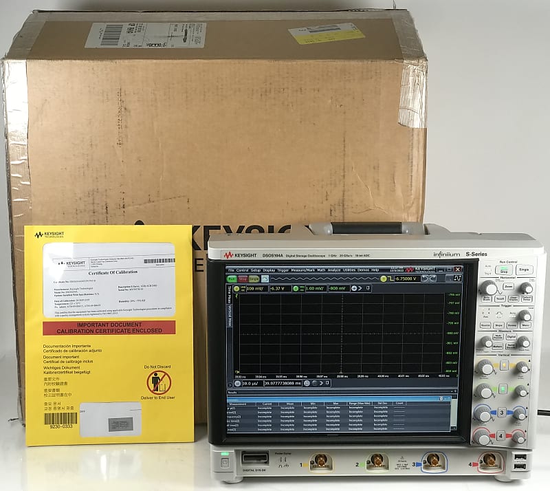 Keysight DSOS104A 1 GHz, 20GSa/s, 4 CH, 10 bit ADC Digital | Reverb