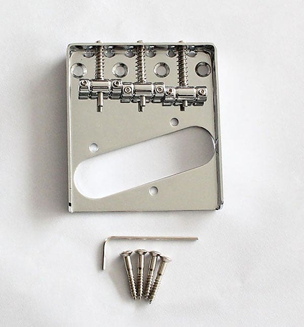 Left hand,Tele Bridge Chrome 3 saddle String through body | Reverb