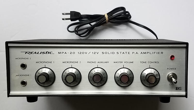 Realistic MPA-20 AC Mobile PA Amp Amplifier 32-2020 Vintage | Reverb