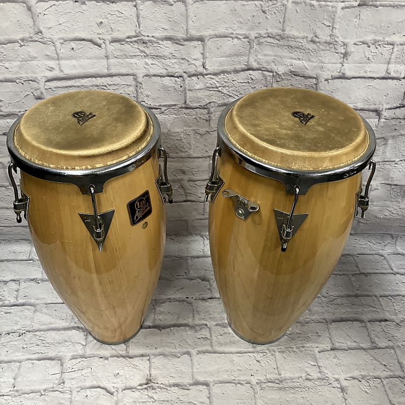 LP Latin Percussion Aspire Natural Finish Conga Pair | Reverb