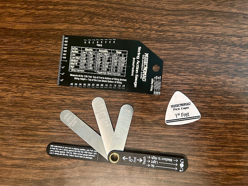 Music Nomad string action gauge + Truss Rod Gauge + Pick Capo | Reverb