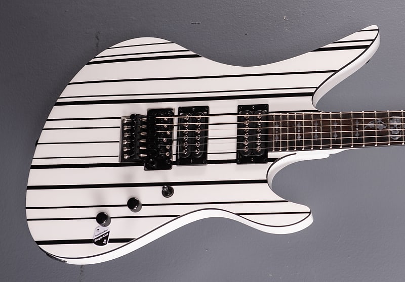Synyster Standard - Gloss White w/ Black Pinstripes | Reverb