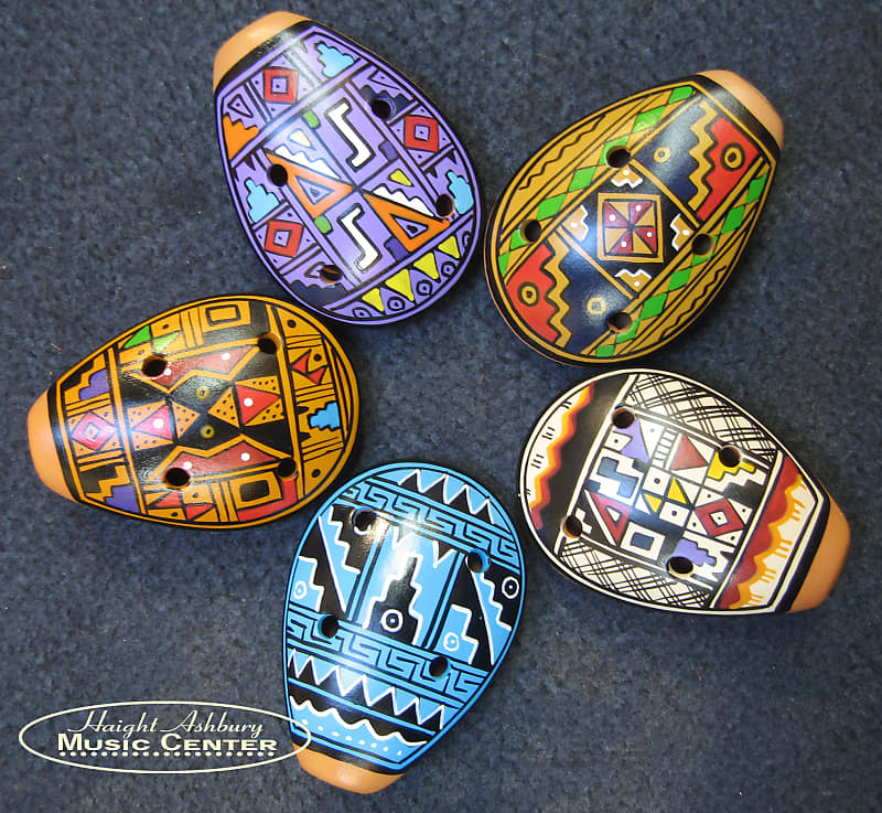 Cusco Single Medium Painted Ceramic Ocarina | Reverb