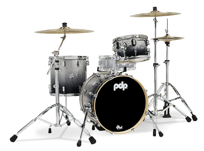PDP Concept Maple 3pc Bop Kit - Silver To Black Fade | Reverb