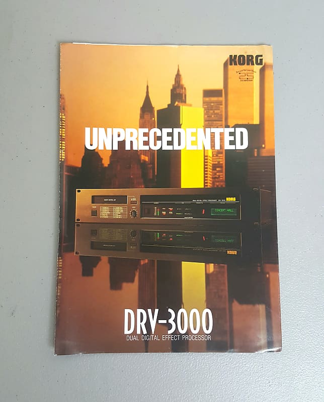 Korg DRV-3000 Vintage Digital Reverb - Original Brochure | Reverb