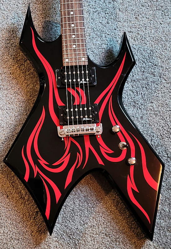 BC RICH Kerry King Warlock Black/Red Tribal Flames!!! | Reverb