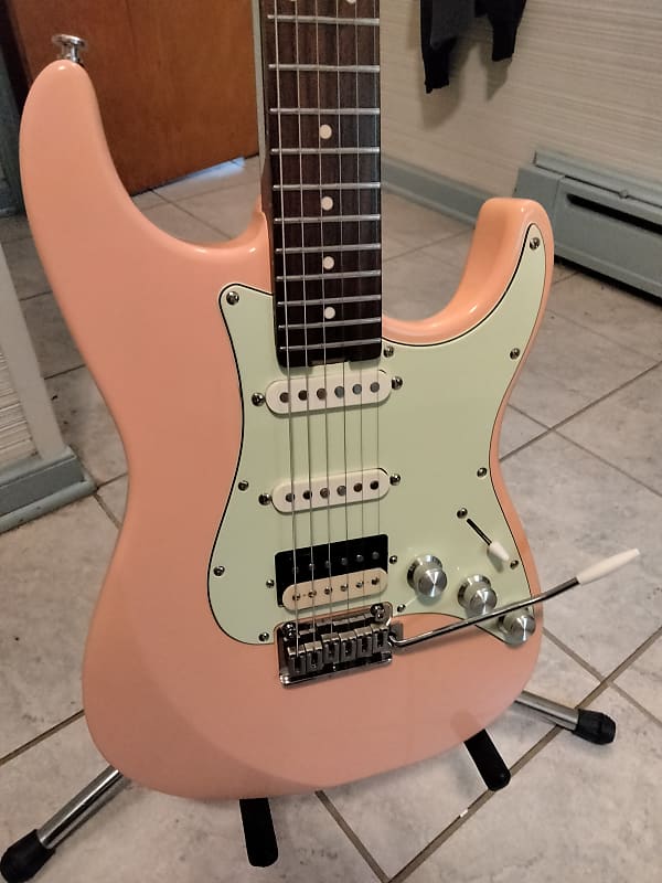 EART Cp 1 hss strat - Pink Fender pickups | Reverb