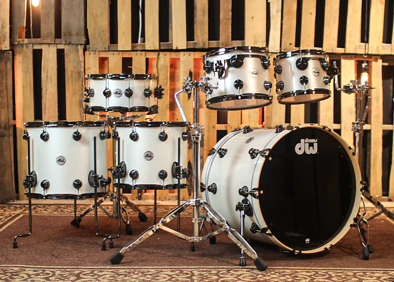 DW Collector's Maple SSC Arctic White Drum Set - | Reverb