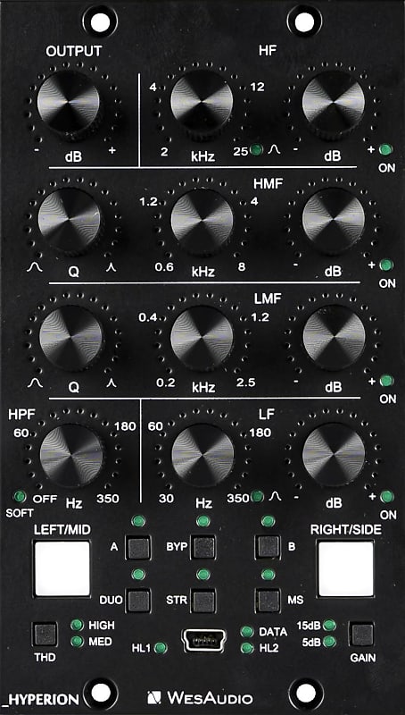 WesAudio HYPERION ng500 500 Series Parametric EQ Module | Reverb