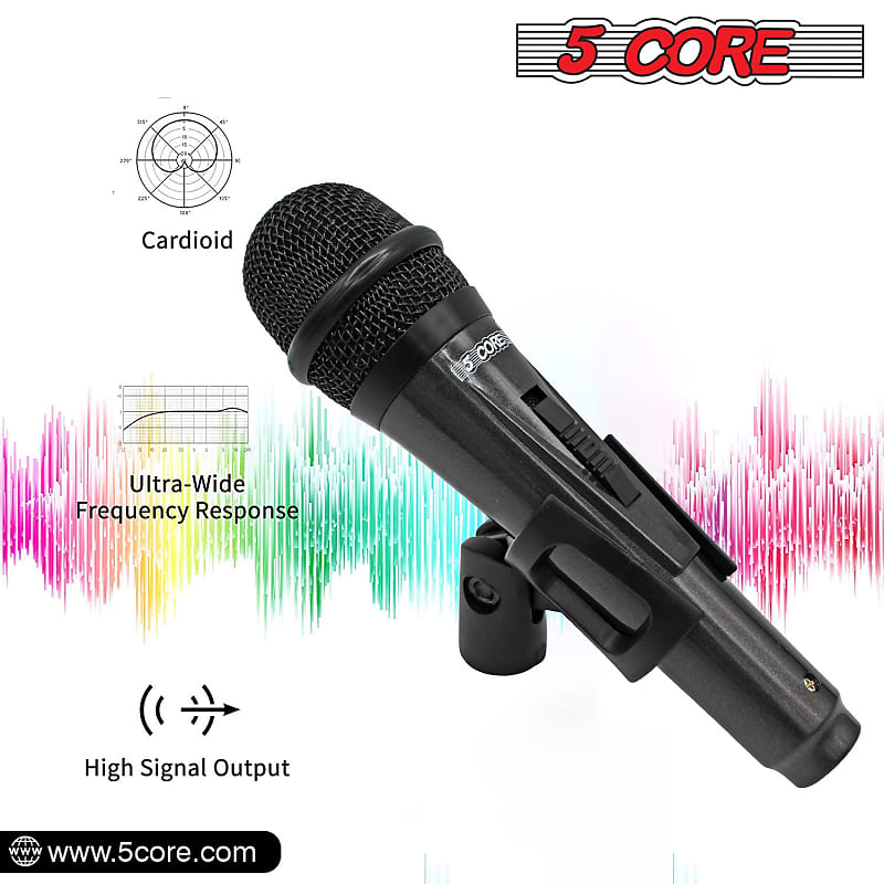 5 Core Microphone XLR Dynamic Mic Karaoke Singing Handheld | Reverb