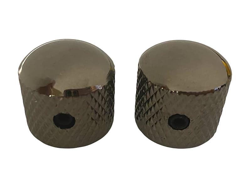MK-NS001-BN (2) Cosmo Black Nickel Dome Knobs Split Shaft | Reverb