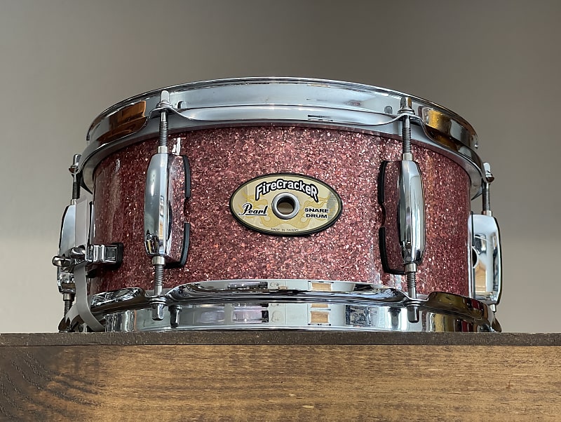 Pearl 10" Firecracker Pink Sparkle 5x10 Popcorn Snare Drum | Reverb