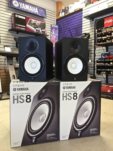 Yamaha HS-8 2017 Black HS8 Monitor Pair - Un-used in box - | Reverb