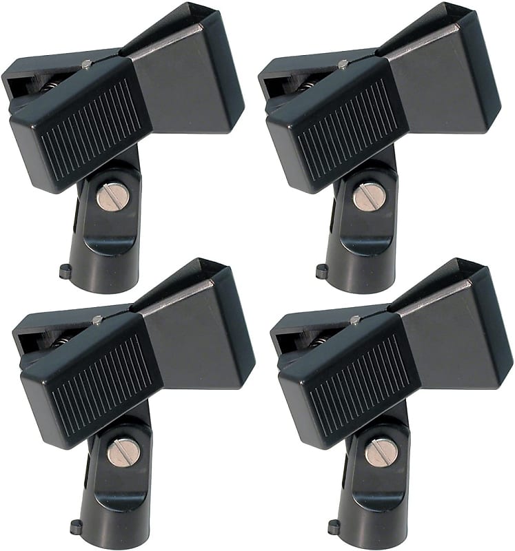 PERFORMANCE PLUS 4-Pack Universal Adjustable Microphone Clips | Reverb