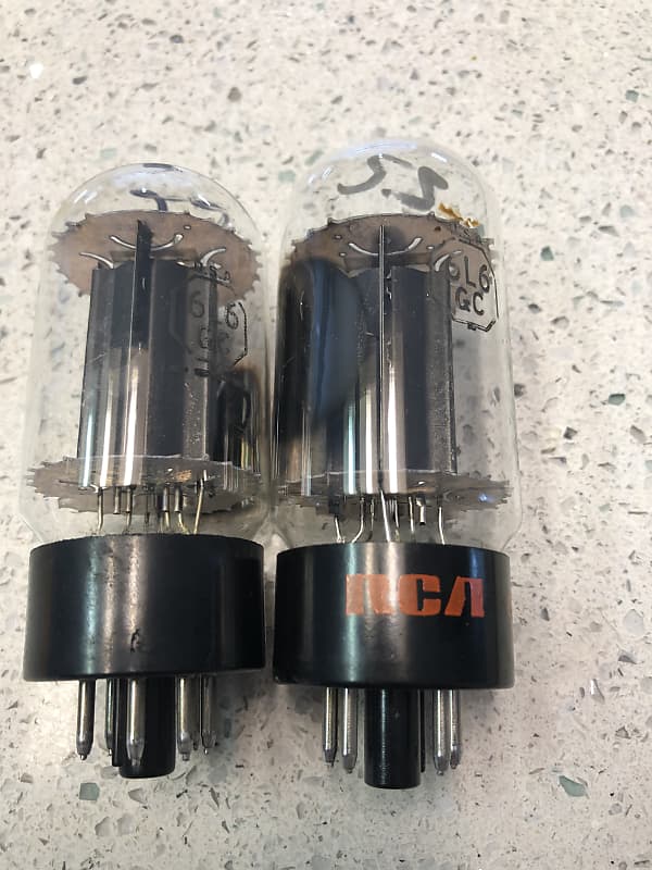 RCA 6L6GC Black Plate Matched Pair | Reverb