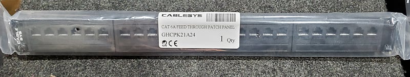 Cablesys Cat 6A 24-Port Feed Through Patch Panel Black | Reverb
