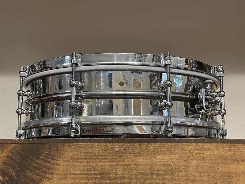 1920's Ludwig 4"x14 "Dance Model" Heavy 2-Piece Nickel Over | Reverb