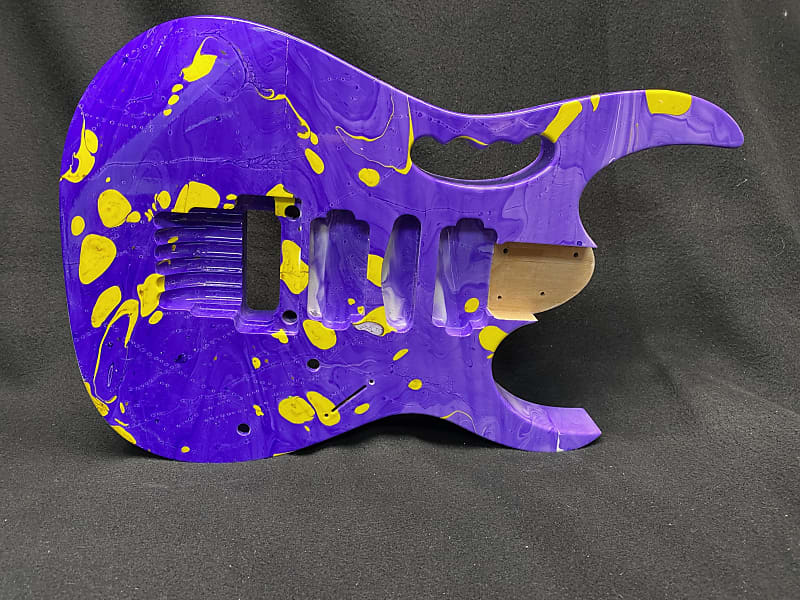 Swirled Alder 6 string Jem style guitar body, HSH, AANJ - | Reverb