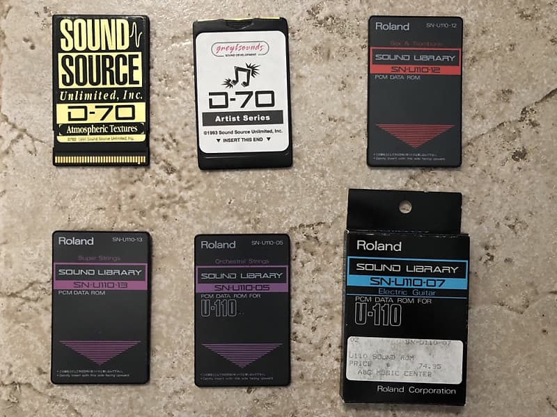 Roland D-70 ROM / PCM Cards - Lot Of 6 | Reverb