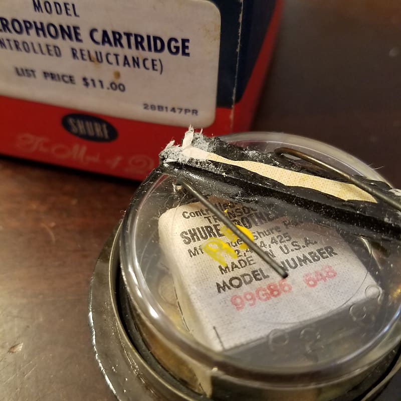 Shure 99G86 NOS Controlled Reluctance CR harp mic element R5 | Reverb