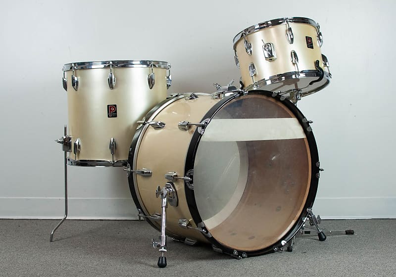 1970s Premier Polychromatic Silver Drum Kit | Reverb