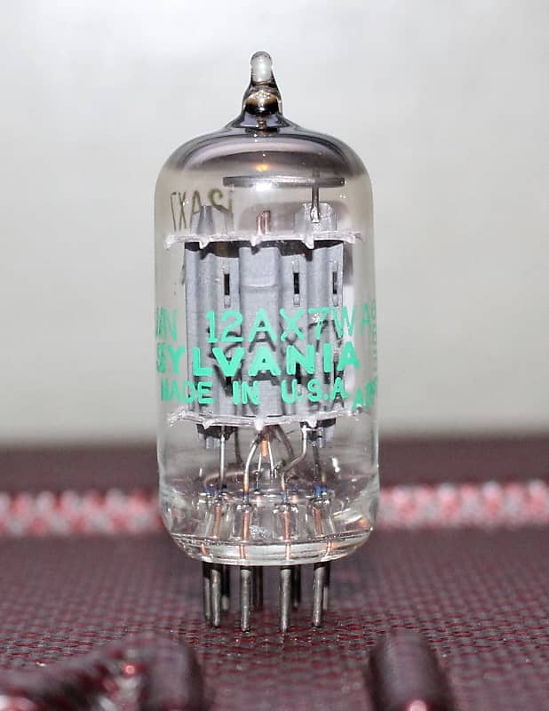 SYLVANIA JAN 12AX7 WA PERFECT BALANCE LONG PLATE HALO GETTER | Reverb