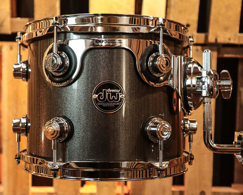 DW Performance Gun Metal Metallic Rack Tom - 8x10 | Reverb