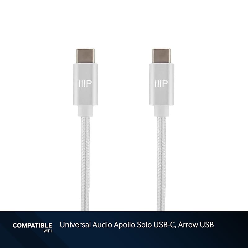 6-foot White USB-C Cable for Universal Audio Apollo Solo | Reverb