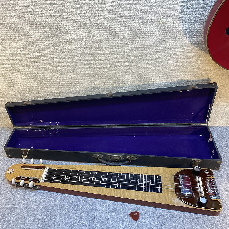 Vintage Teisco PM lap slide, steel guitar with case | Reverb