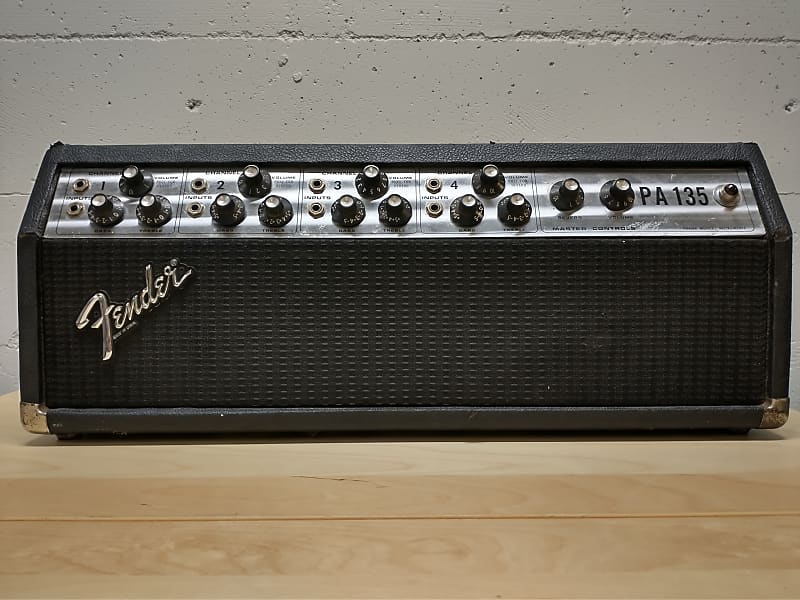 Fender PA 135 1970s Black/ Silver Made in USA | Reverb