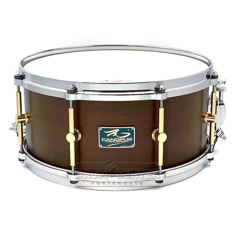 Canopus 'The Maple' 10ply Snare Drum 14x6.5 Bitter Brown Oil | Reverb