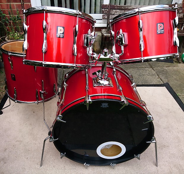 Vintage 1980's Premier Elite Drum Kit Shell Pack in Vibrant | Reverb