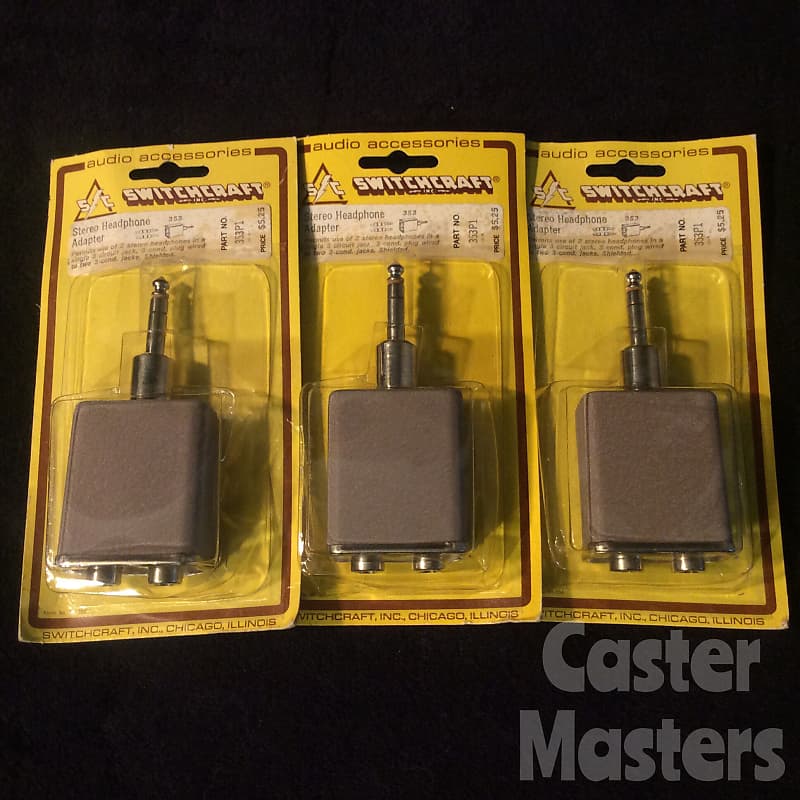 Switchcraft Stereo Headphone Adapter Splitter 353 TRS 1960's | Reverb