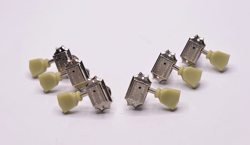 Gibson Vintage Deluxe Nickel 3x3 Tuners ~MINT~ Tuning Pegs | Reverb