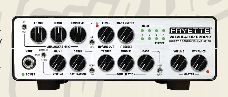 Fryette Valvulator GP/DI IR 1W Tube Direct Recording Tube | Reverb