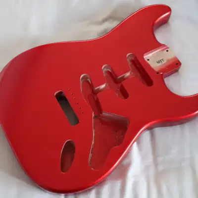MJT VTS Stratocaster Alder Body Candy Apple Red | Reverb
