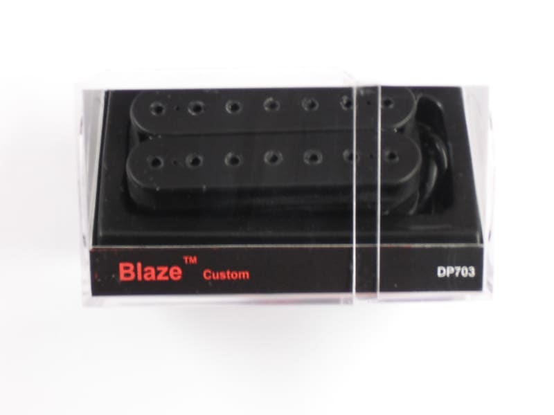 DiMarzio Blaze Custom 7 String Bridge Humbucker Black W/Black | Reverb